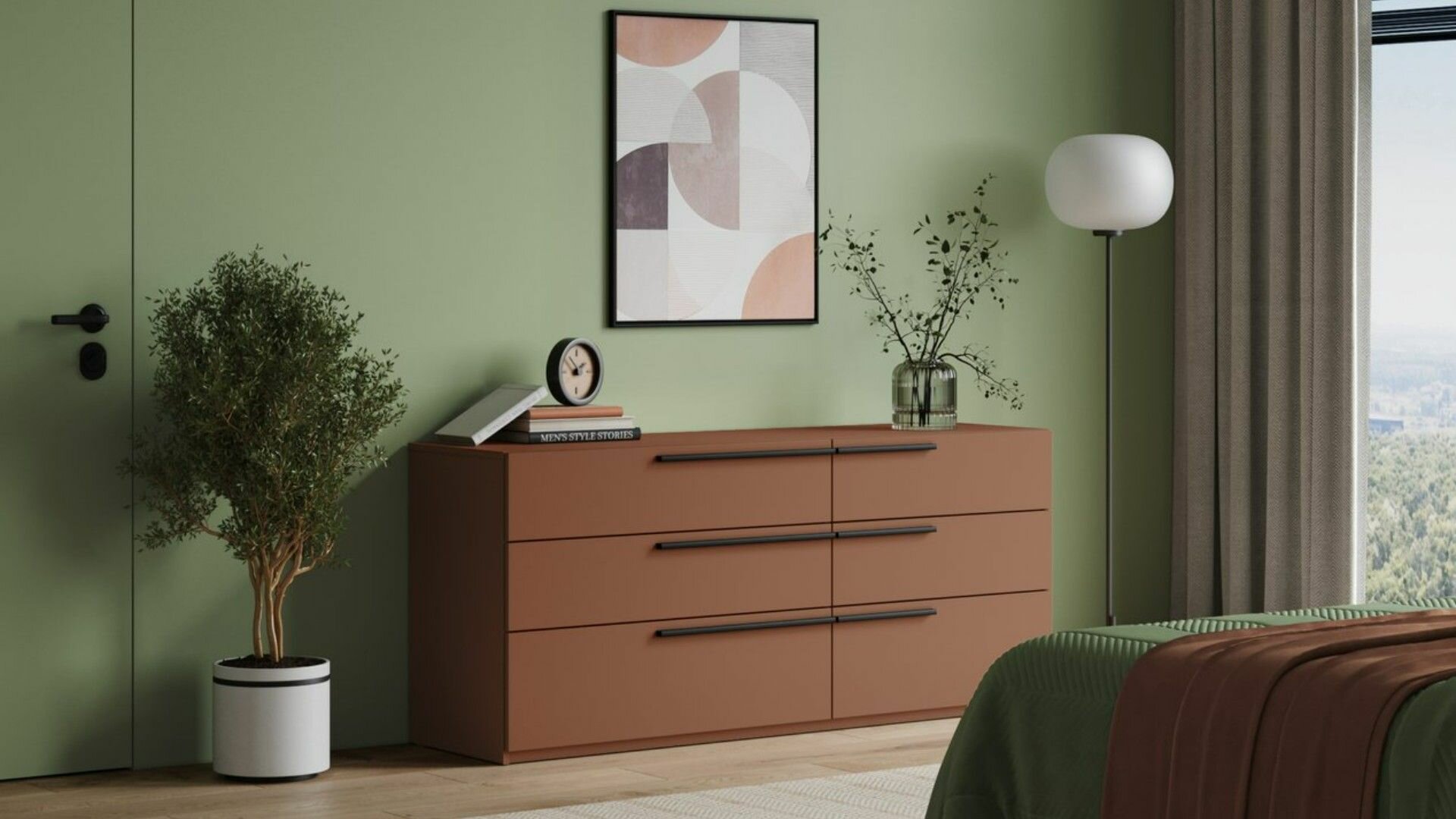 Комод для одежды Divan.ru Кимбол-3 Терракотовый, 6 ящиков, 160х44х70 см, терракотовый