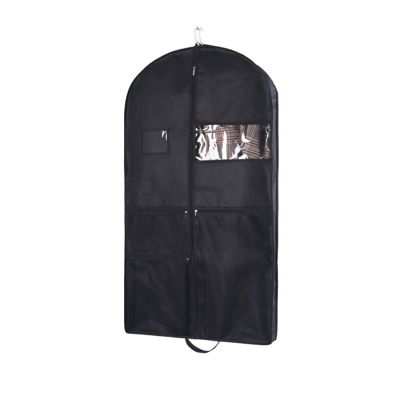 Производитель в наличии, сумка для одежды из нетканого материала, большая утолщенная дорожная сумка для хранения одежды с сетчатым карманом