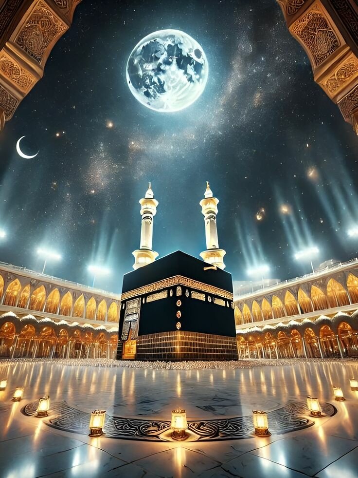 Алмазная живопись "Мекка Кааба", 5D, круглая, 40x50 см. Производитель: Brose Art.