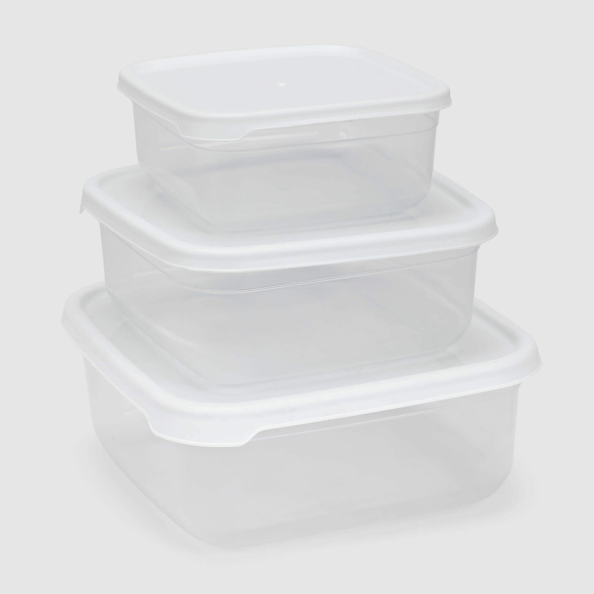 Набор контейнеров для еды Emhouse 400 мл, 800 мл и 1400 мл 3 шт