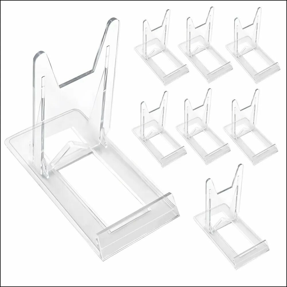 Акриловые подставки (8 штук), регулируемые для демонстрации мобильных телефонов и фоторамок