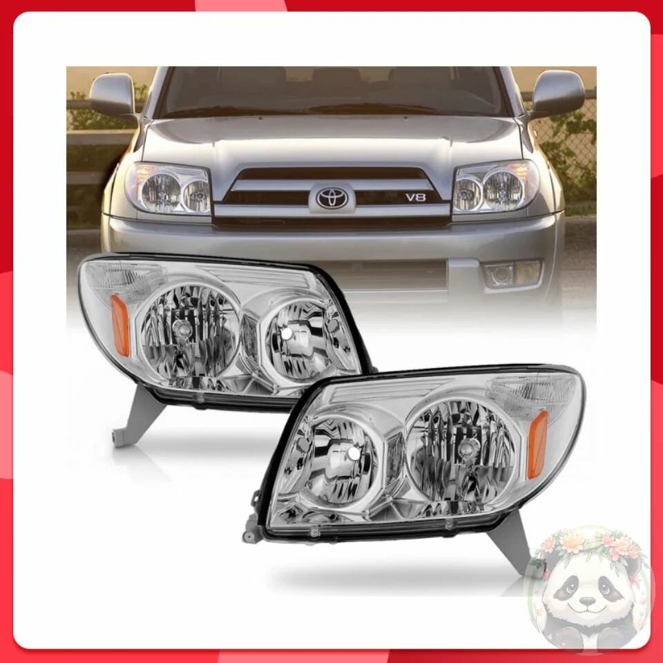 Фары автомобильные, 2 шт, арт. Подходит для 2003 - 2005 года Toyota 4Runner левый + правый передний фарный лампа