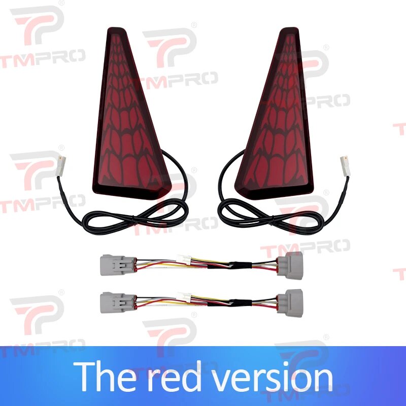 Для Toyota Noah Voxy 80 Series: Трехфункциональный светодиодный задний бамперный фонарь (стоп-сигнал, габаритный огонь, указатель поворота) в стиле «Драконья чешуя» RED