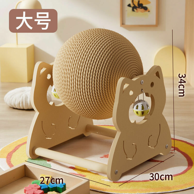 Вертикальная роликовая точилка для когтей, сизалевая доска для царапания, прочная и не осыпающаяся, саморазвлекающая игрушка для кошек.