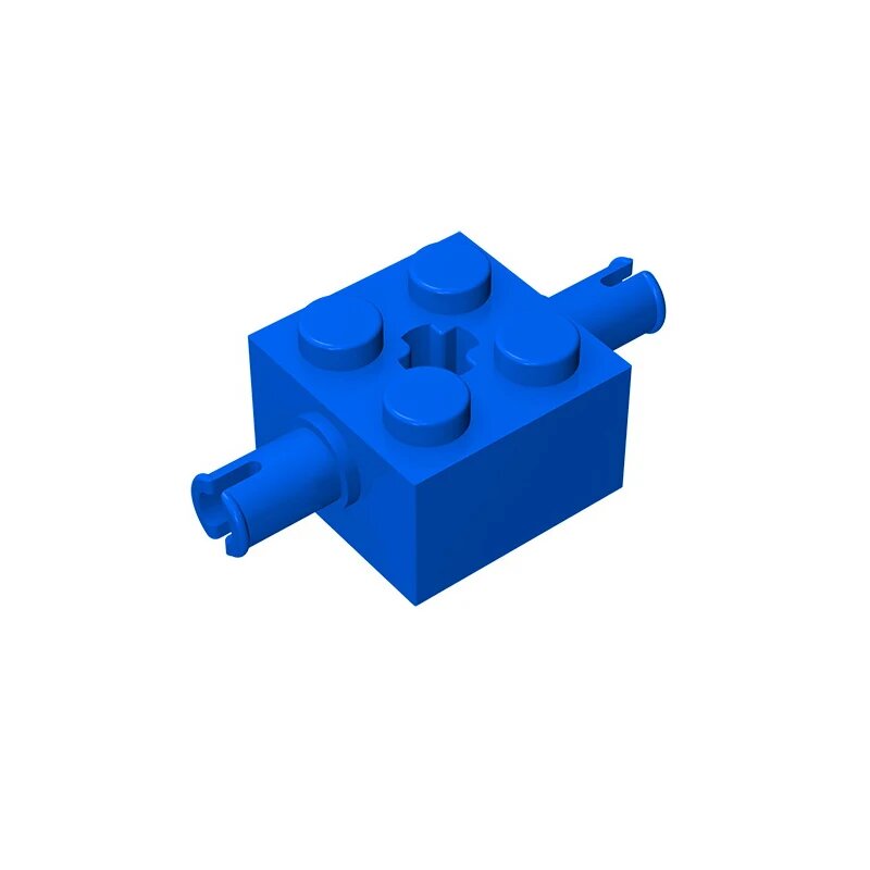 Строительный блок Gobricks 2x2 синий с булавками, Color: 050