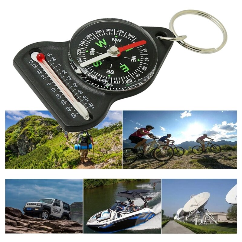 Компас термометр брелок для ключей