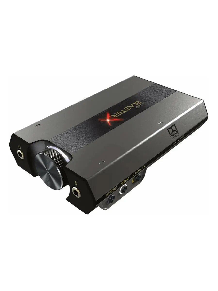Внешняя звуковая карта Creative USB Sound BlasterX G6, 32 бит/384 кГц, 130 дБ