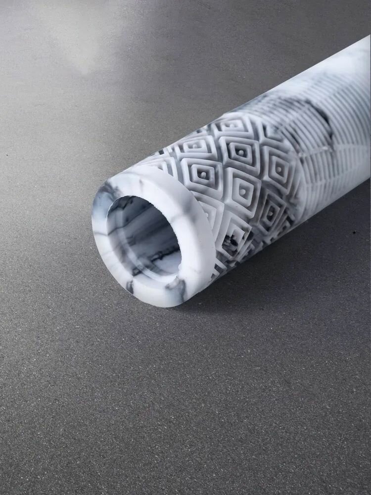 Грипсы для трюкового самоката, велосипеда, bmx. Набор 2 штуки + заглушки, 165 мм, цвет белый, черный.