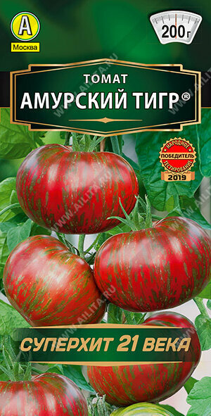Семена томата аэлита "Амурский тигр", среднеспелый, индетерминантный сорт