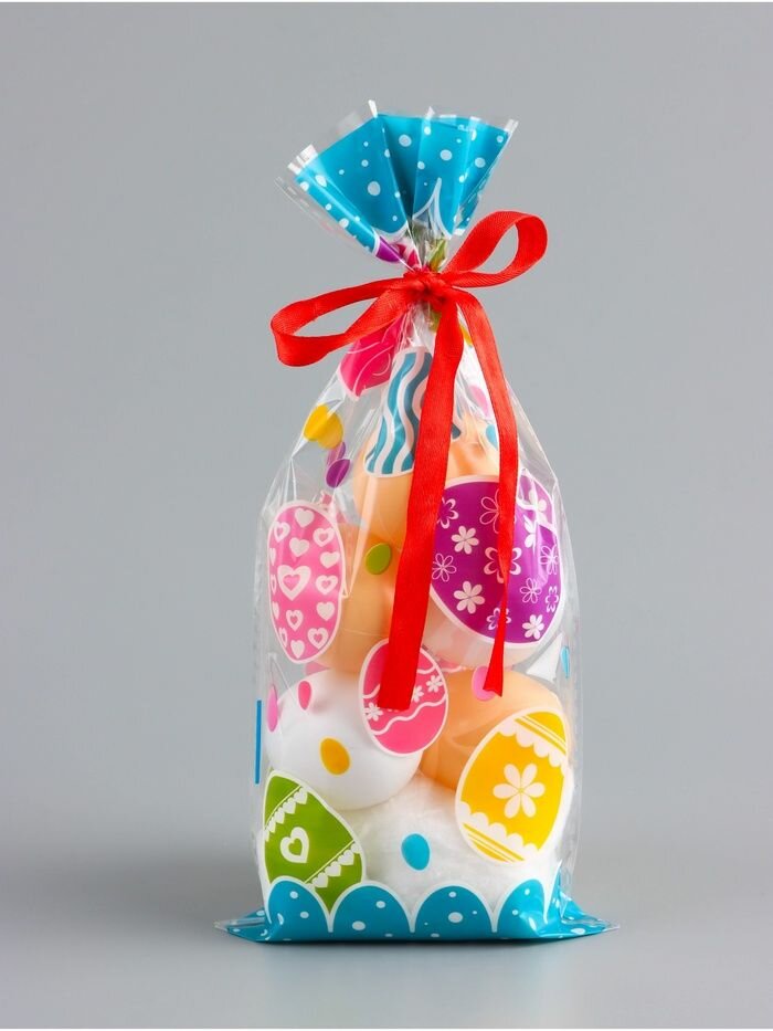 Пакет подарочный Пасхальный, для кулича и яиц, микс, 13 27 5% см