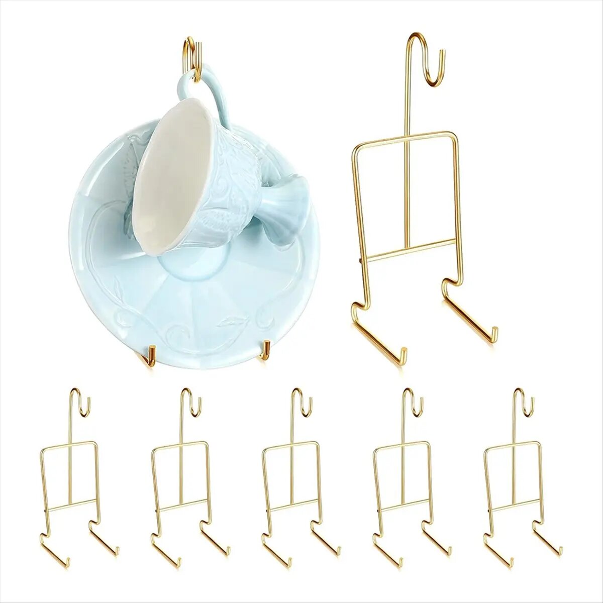 ETRT 8-компонентная подставка для чашки чая и блюдца, подставка для чашки, держатель для блюдца, упаковка, органайзер для кружки для чая, кофе, кухонная тарелка