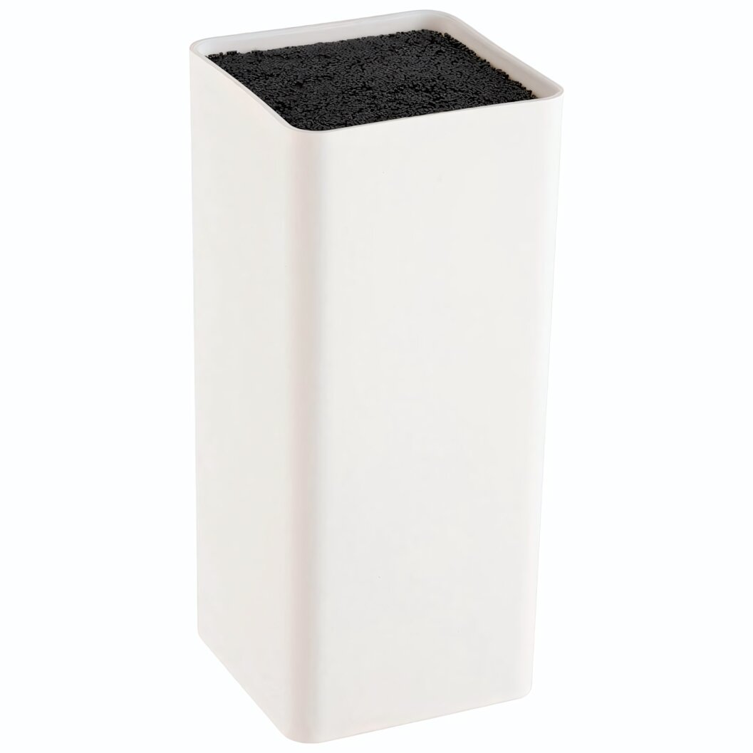 Подставка для ножей "Fantasia" 10x10x22,5см, полипропилен, белая, с универсальным наполнителем