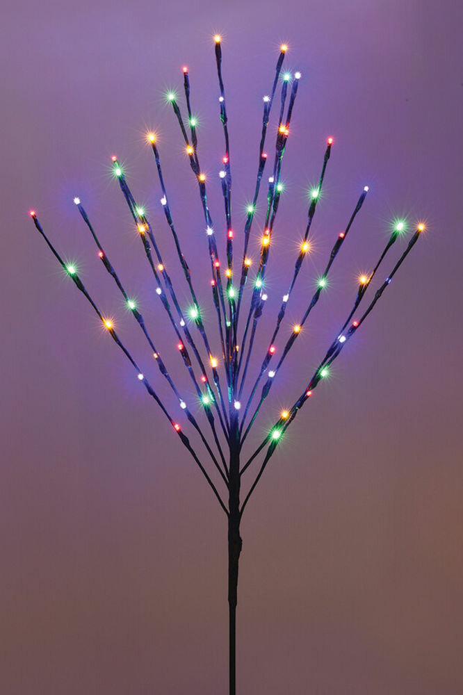 Декоративное светящееся дерево банч, 80 разноцветных LED-огней, 110 см, таймер, батарейки, уличное, Koopman International AX2200030