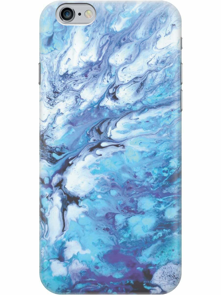 Силиконовый чехол на Apple iPhone 6S Plus / 6 Plus / Эпл Айфон 6 Плюс / 6с Плюс с рисунком "Синий мрамор"