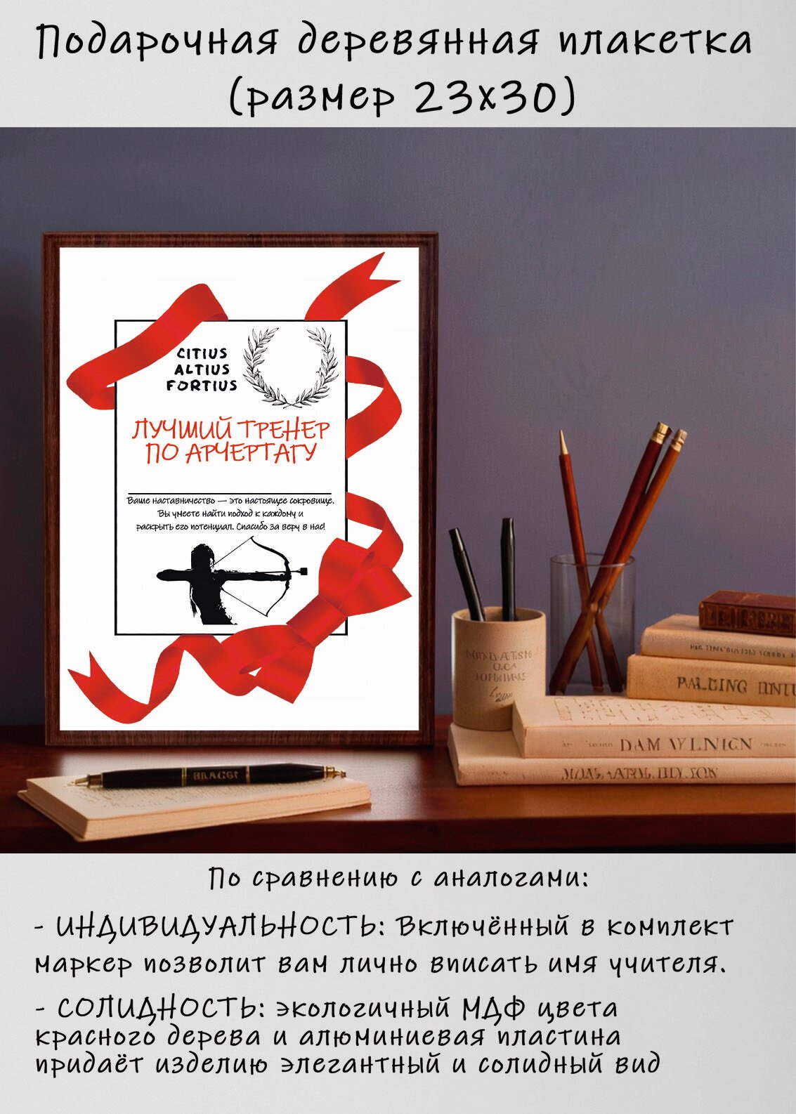 Плакетка Тренер по Арчертагу