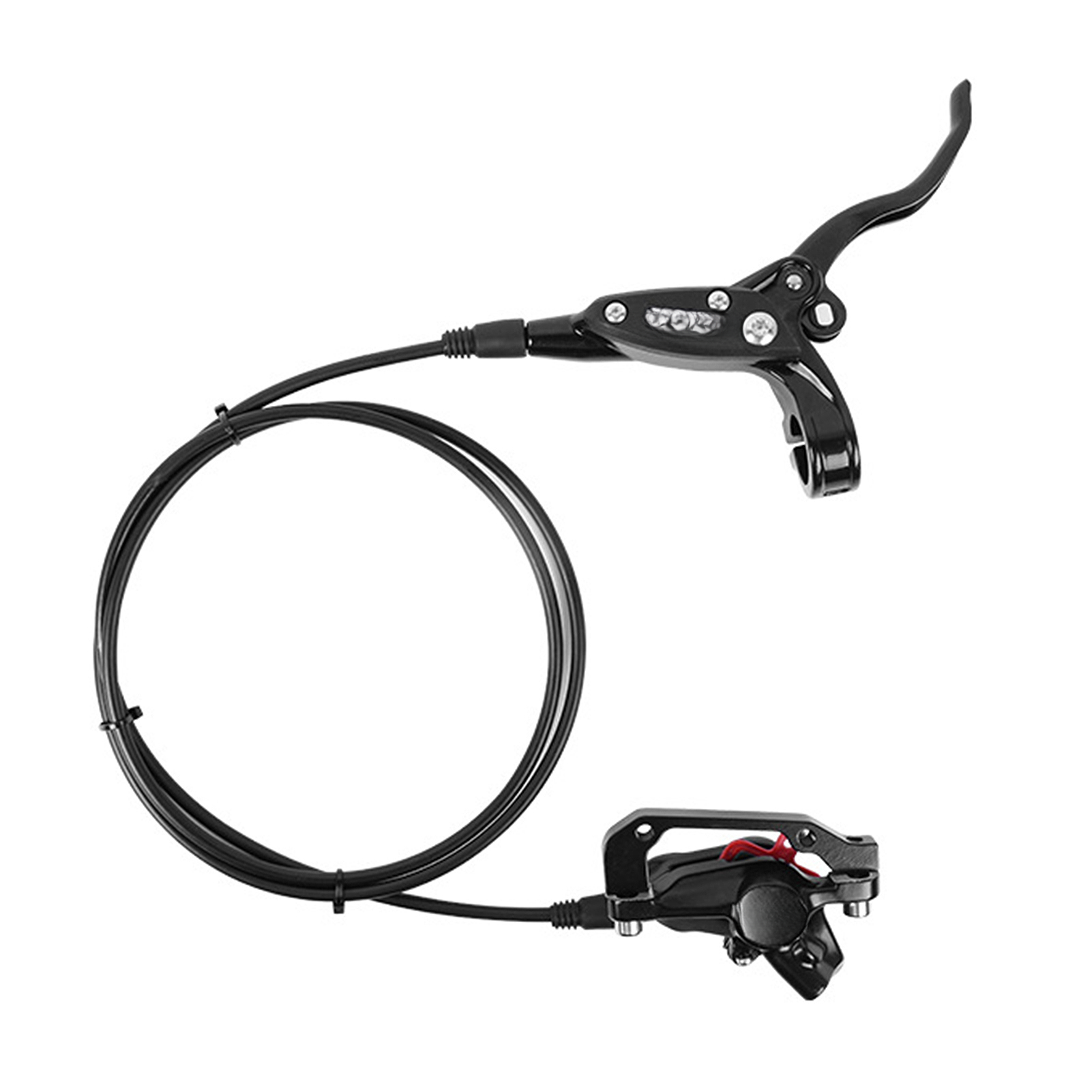 Гидравлический дисковый тормоз для велосипеда Алюминиевый задний калипер Деталь для велосипеда Аксессуар для езды Для шоссейного велосипеда Горного велосипеда Материал Алюминий Цвет Черный Тип Задний тормоз Длина гидравлической трубки заднего тормоза 140