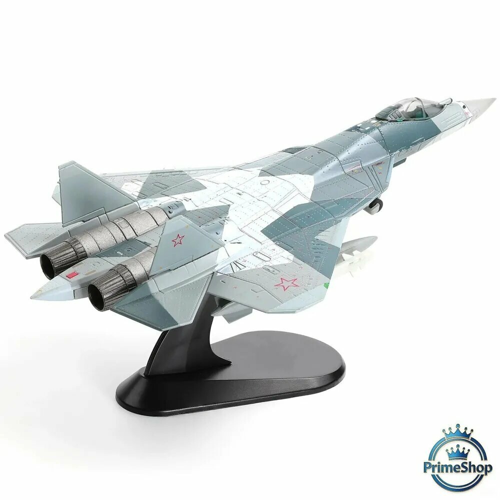 Эксклюзивная предсобранная модель истребителя Су57 в масштабе 1/100, изготовленная из сплава, предназначена для взрослых коллекционеров и может быть выбрана в качестве презента