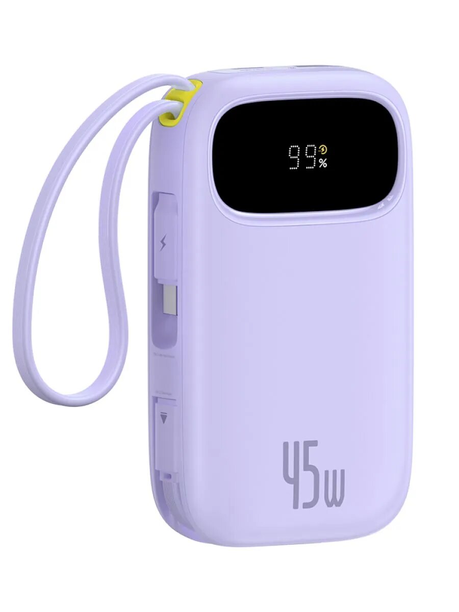 Внешний аккумулятор Baseus EnerFill E0028D01, 20000 mAh, 45 W, ABS, фиолетовый