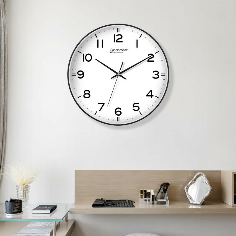 Compas Wall Clock Living Room Clock Simple Quartz Clock Wall Clock 3294A Black