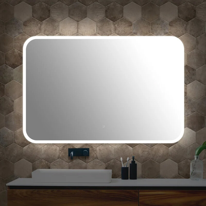 Зеркало SILVER MIRRORS "Spell-BLACK" 600х700 (бесконтактный сенсор)