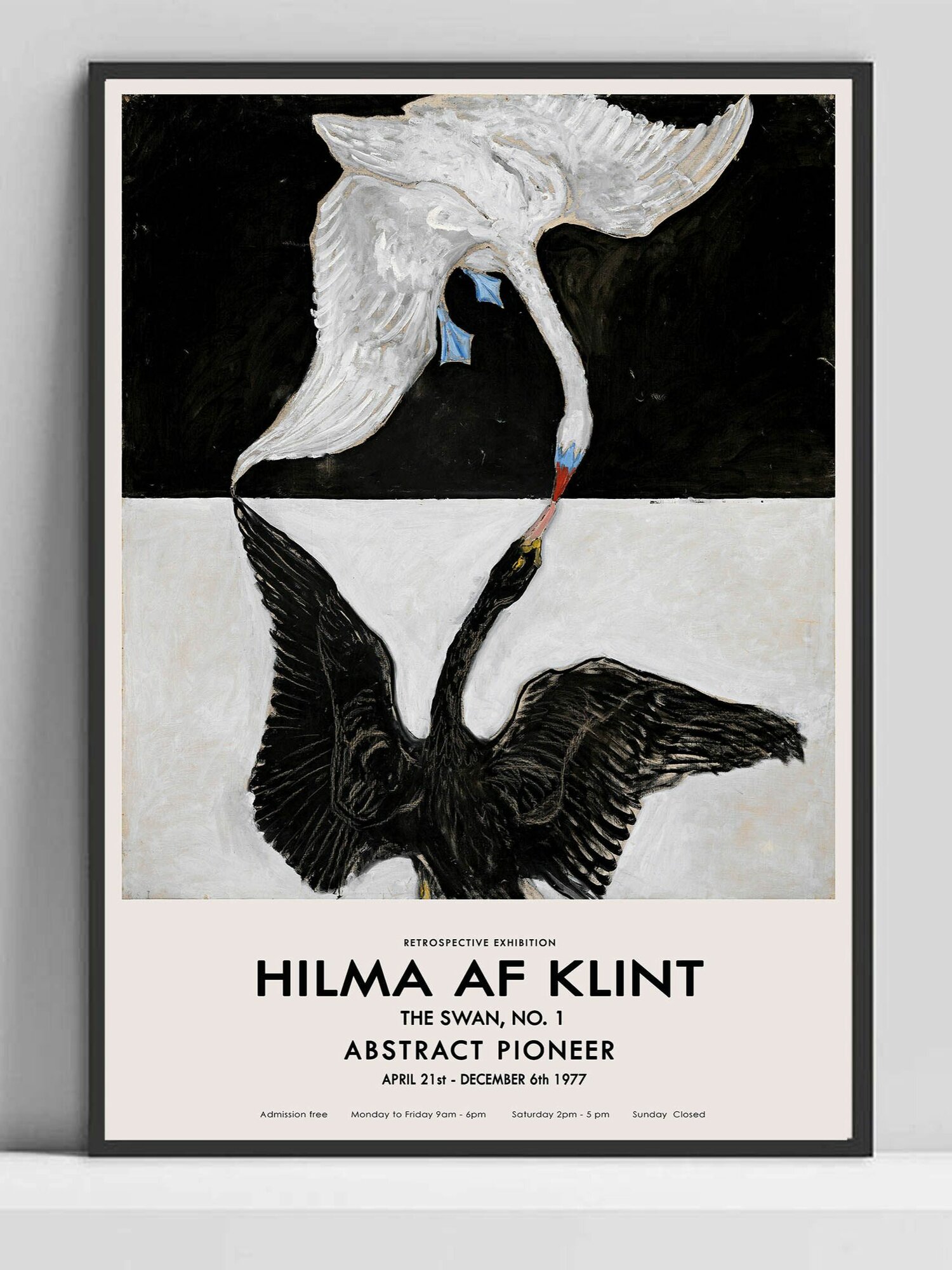 Набор постеров Лебеди Hilma af Klint, 2 шт, размер А2, без рамы/ Абстрактное Искусство Хильма аф Клинт