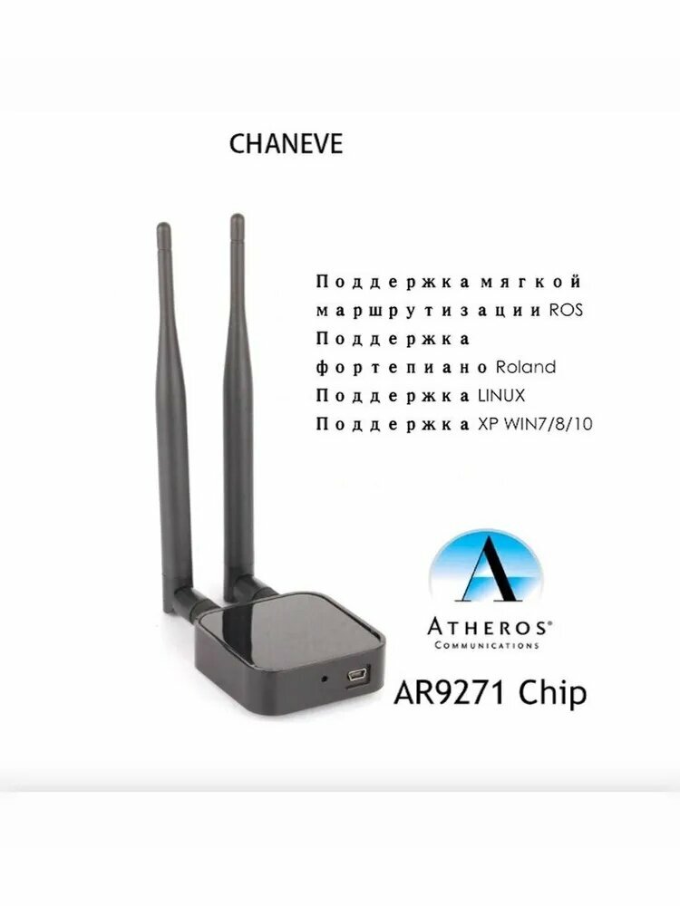 Набор микросхем Atheros AR9271, Беспроводной USB WiFi Адаптер 802.11n с частотой 150 Мбит/с, сетевая карта с 2 антеннами для Windows/8/10/ Kali Linux