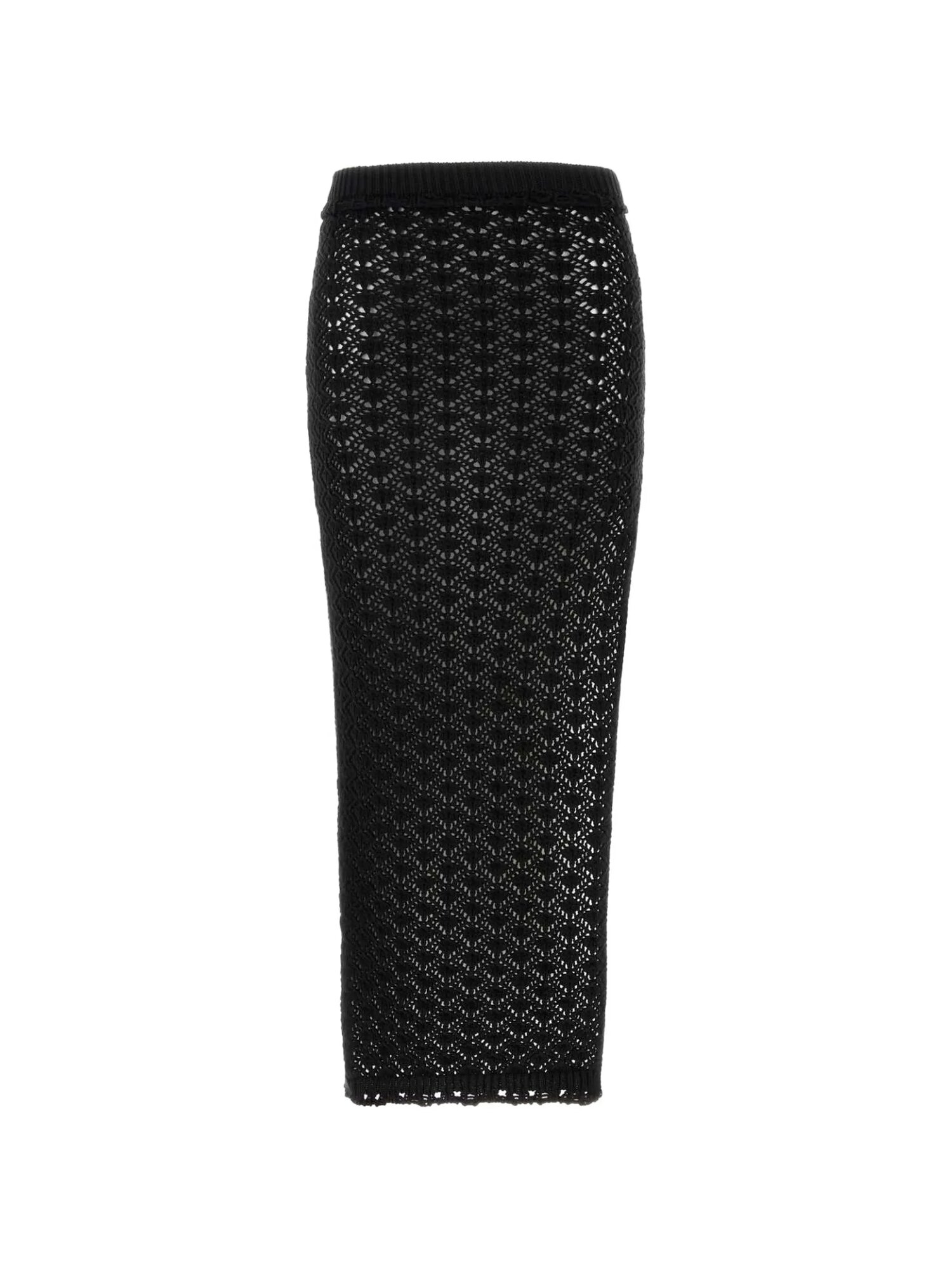 Юбка Crochet-knit fitted midi skirt