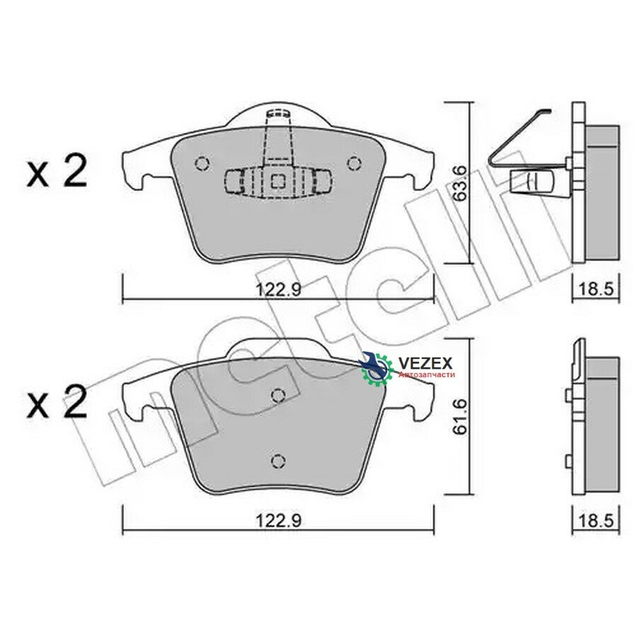 METELLI 22-0688-0 Колодки тормозные