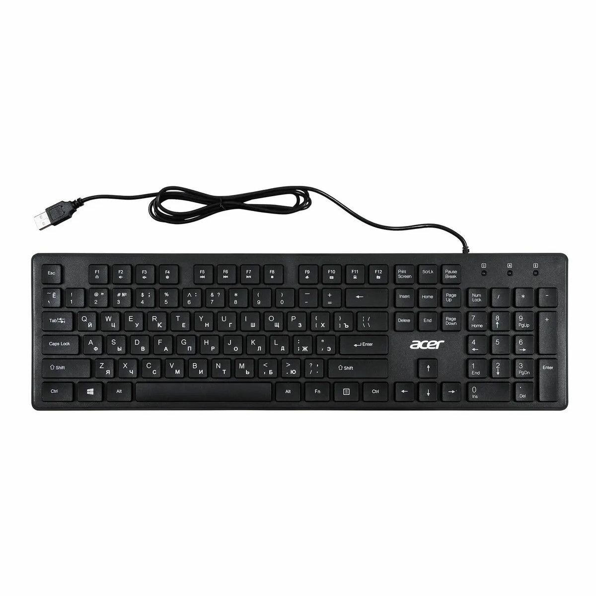 Клавиатура проводная Acer OKW020, USB, Черный ZL. KBDEE.001