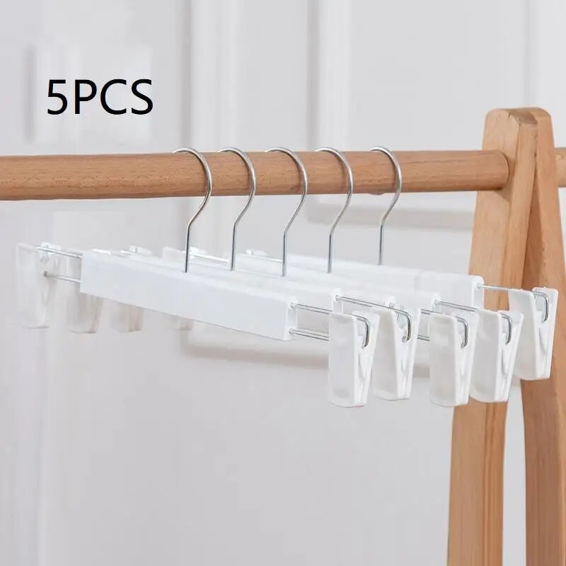 Пластиковые вешалки для брюк 5 шт. Белый, 5PCS White