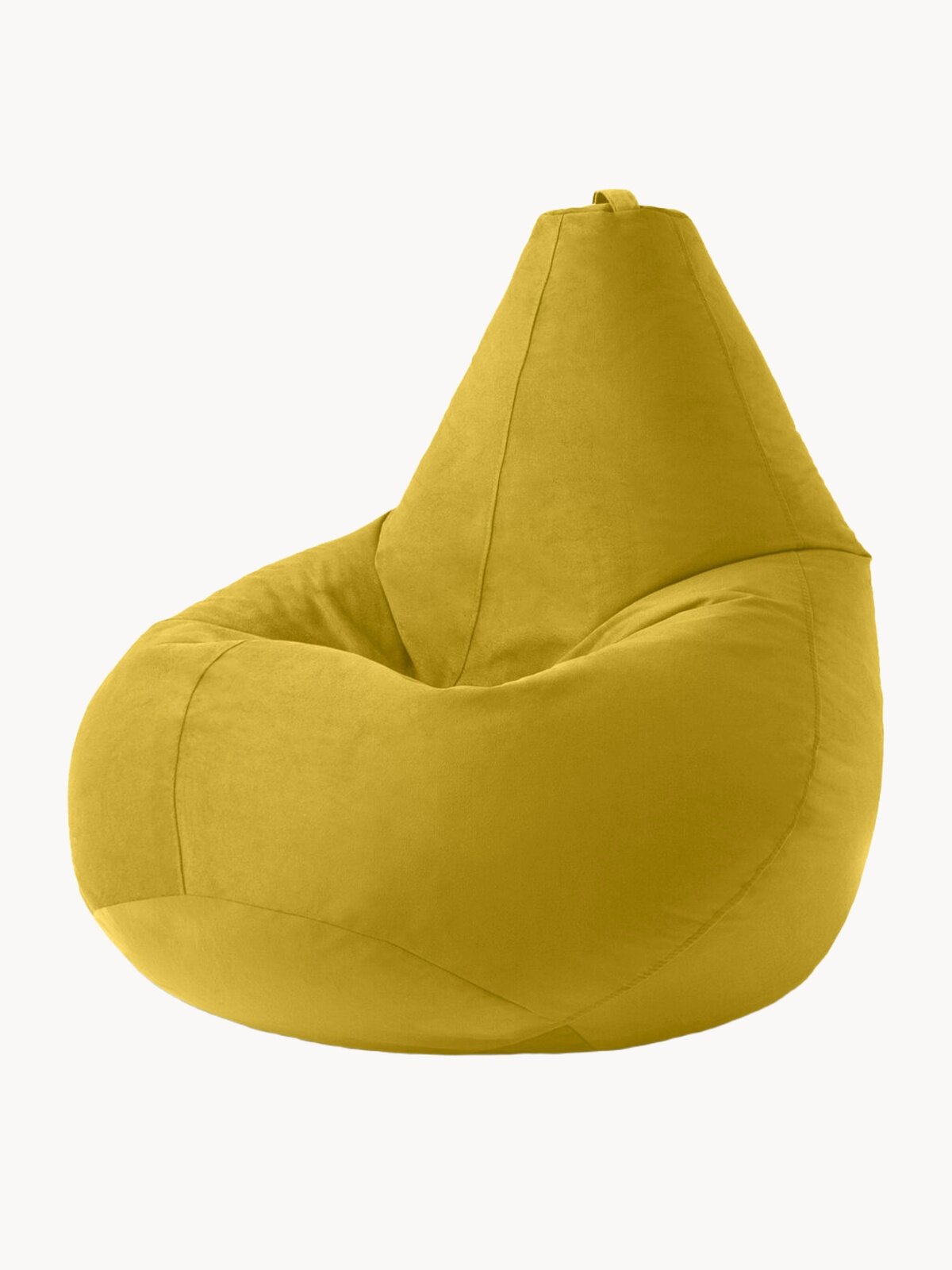 Кресло мешок MyPuff, бескаркасное кресло, пуфик мешок, размер 4XL, мебельный велюр, горчичный