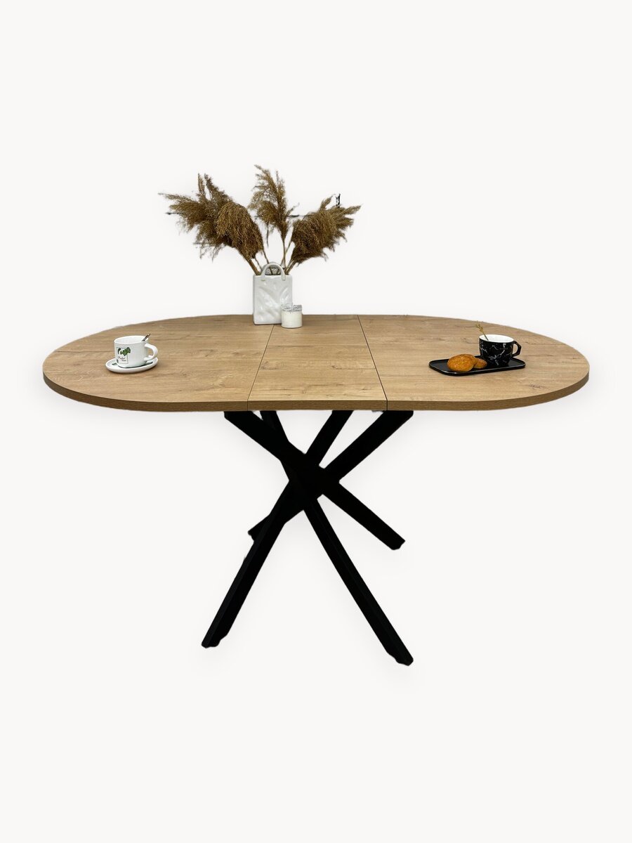 Обеденный/кухонный стол "FUSION" раздвижной. ШхГхВ: 116/145х89х75 см, цвет: дуб бунратти