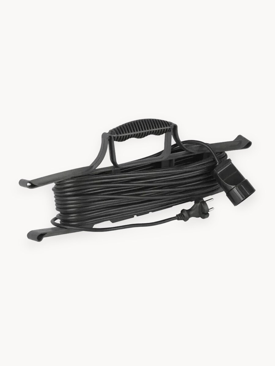 Удлинитель электрический сетевой Intro 20м на рамке без заземления 1 розетка ПВС 2x0.75мм2