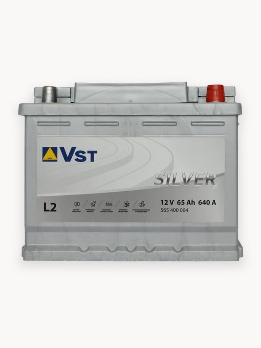 Аккумулятор автомобильный VST SILVER (Varta) 65Ач 65Ah 640А обратная полярность (-/+) L2