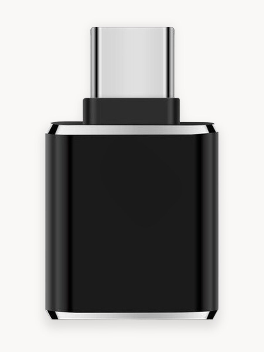 Переходник USB 3.0 на Type-C, Адаптер OTG USB-A 3.0 гнездо на Type-C штекер , ISA P-34 чёрный