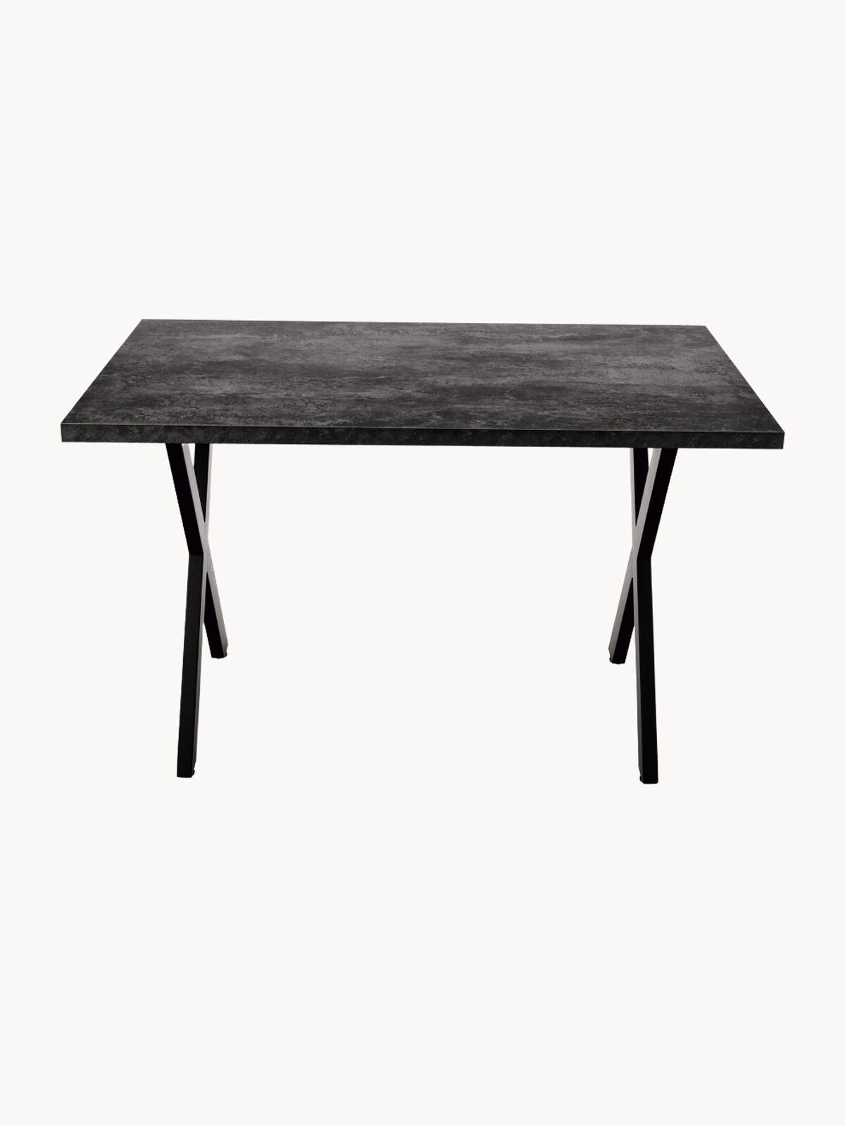 Стол кухонный, письменный, компьютерный, обеденный, офисный Alternative Loft Бетон Тёмный 120х60 см Х-образное подстолье