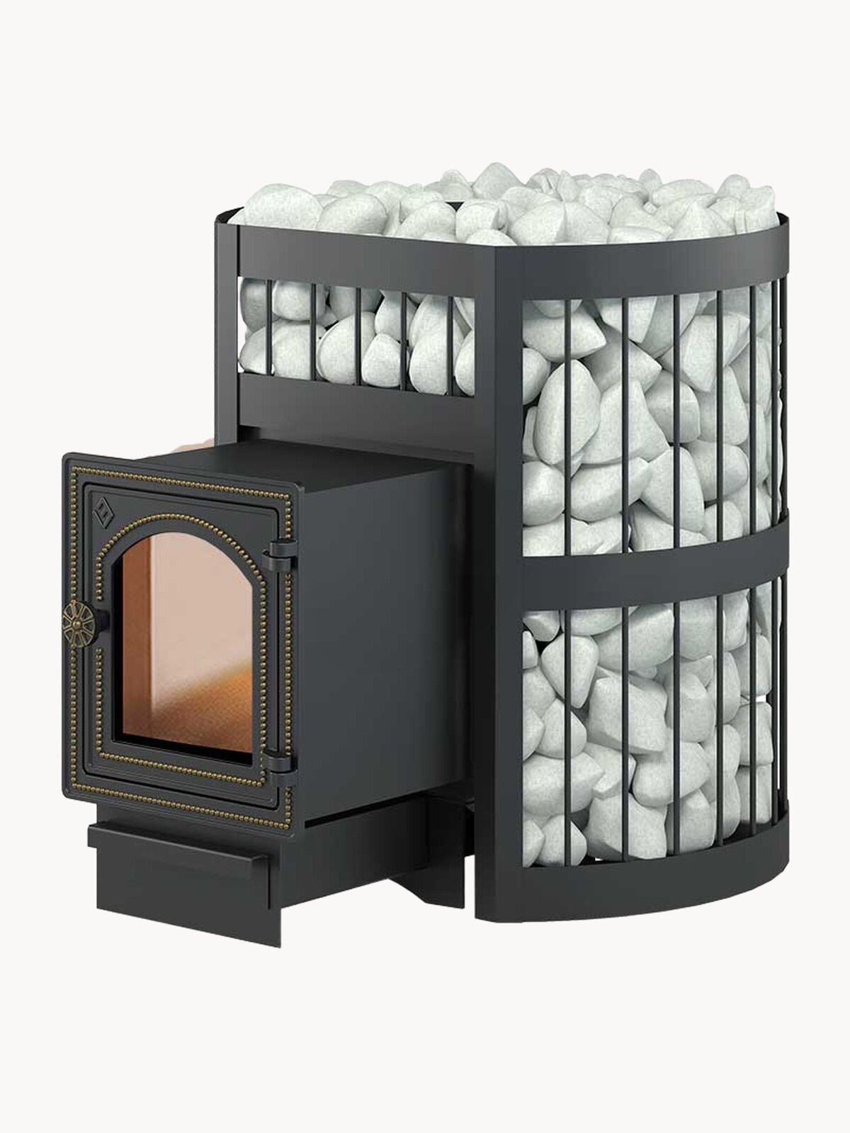 Печь для бани Везувий Легенда Стандарт 16 (ДТ-4С) дровяная чугунная со стеклом