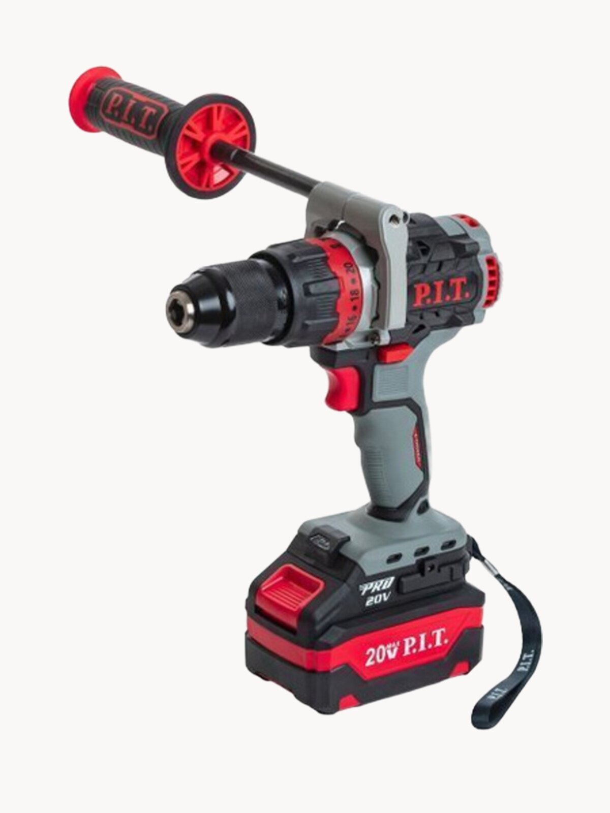 Дрель ударная аккумуляторная, бесщёточная P.I.T. PSB20H-13C/1 X-DRIVER (20В, 110Нм, 13мм, 2ск, 1х4Ач, ЗУ, кейс)