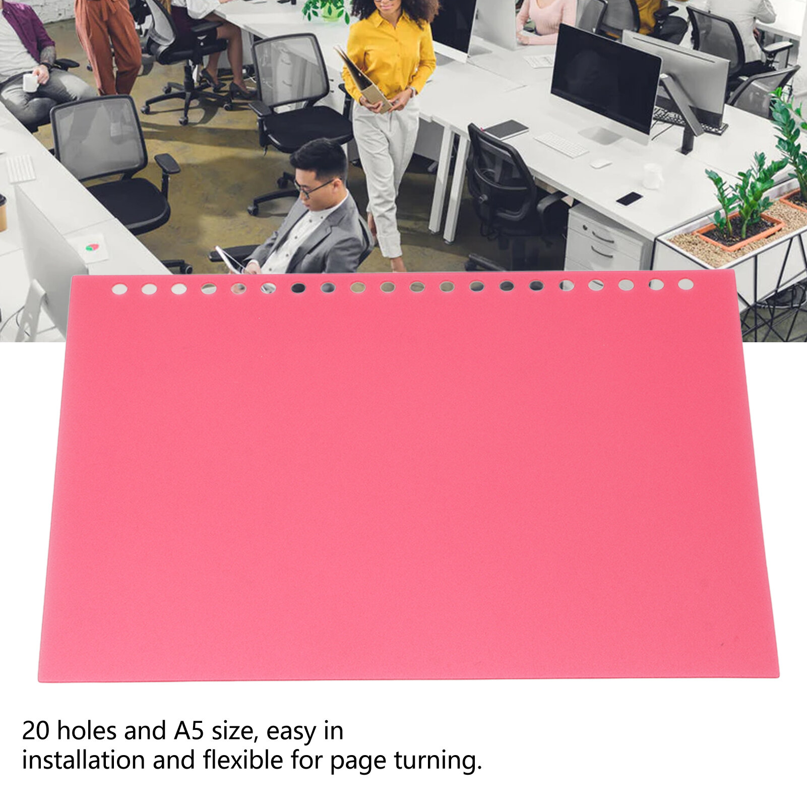 50 шт. защитная бумага для листов, переплетная обложка, матовая, A5, 20 отверстий, полипропиленовый пластик для презентации, красный