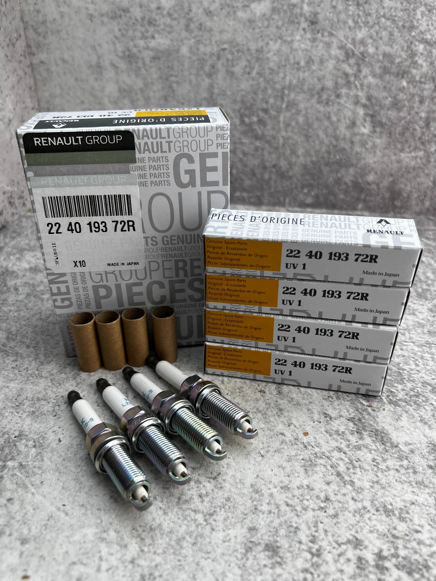 Комплект свечей зажигания двигатель H4M HR16DE . Renault Logan Duster Captur 114лс Ларгус + Гранта 90 лс Qashqai Vesta Х-рей 224019372R