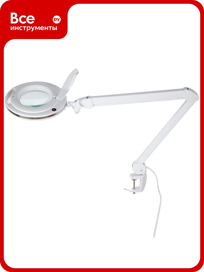 Круглая лупа с подсветкой 60 LED и сенсорным регулятором REXANT 3X