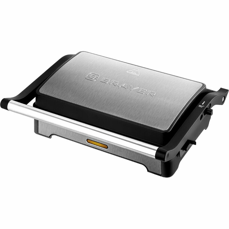 Электрогриль пресс BRAYER 2011BR 1000 Вт, пласт 23,1x14.5 см, антипр, 2280940