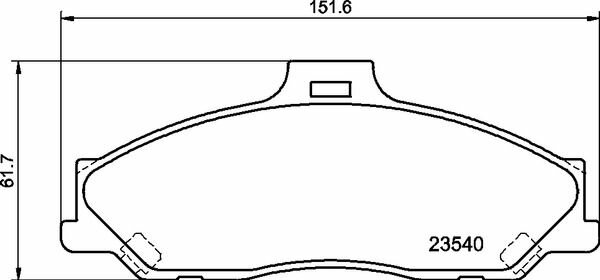 Колодки тормозные задние (4шт.) Mintex Арт. MDB2053 / FORD Ranger MAZDA B-Serie