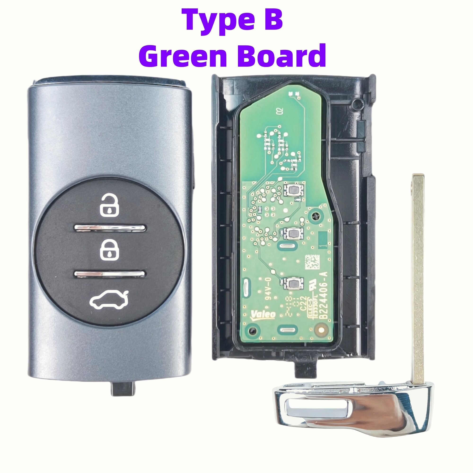 Оригинальный смарт-ключ Algernon-keys для Chery Tiggo 7 Plus Tiggo 8 Plus, 3 кнопки, 433 МГц, FSK 4A, чип, дистанционный автомобильный ключ, автомобильный ключ Type B Green Board