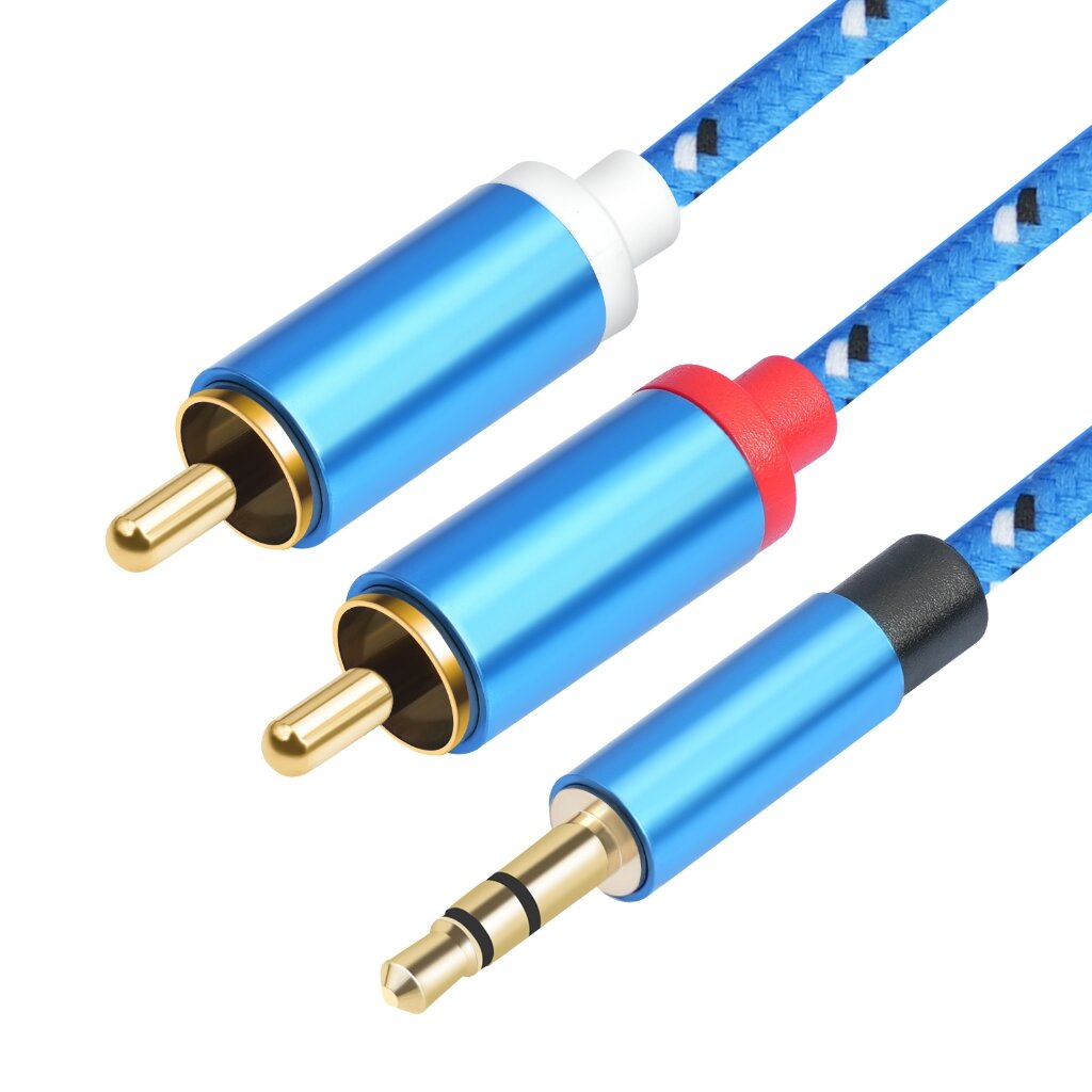 3,5 мм штекер-2RCA штекер AUX кабель Y-разветвитель шнур-адаптер Провод для усилителей