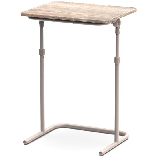 Столик приставной Nika Haushalt HHST4 складной, ель умбра/бежевый металлик (HHST4/ЕУ)