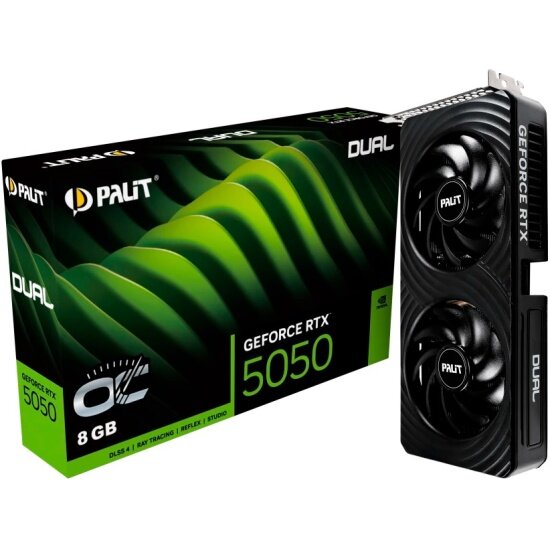 Видеокарта Palit GeForce RTX 5050 DUAL OC 8G