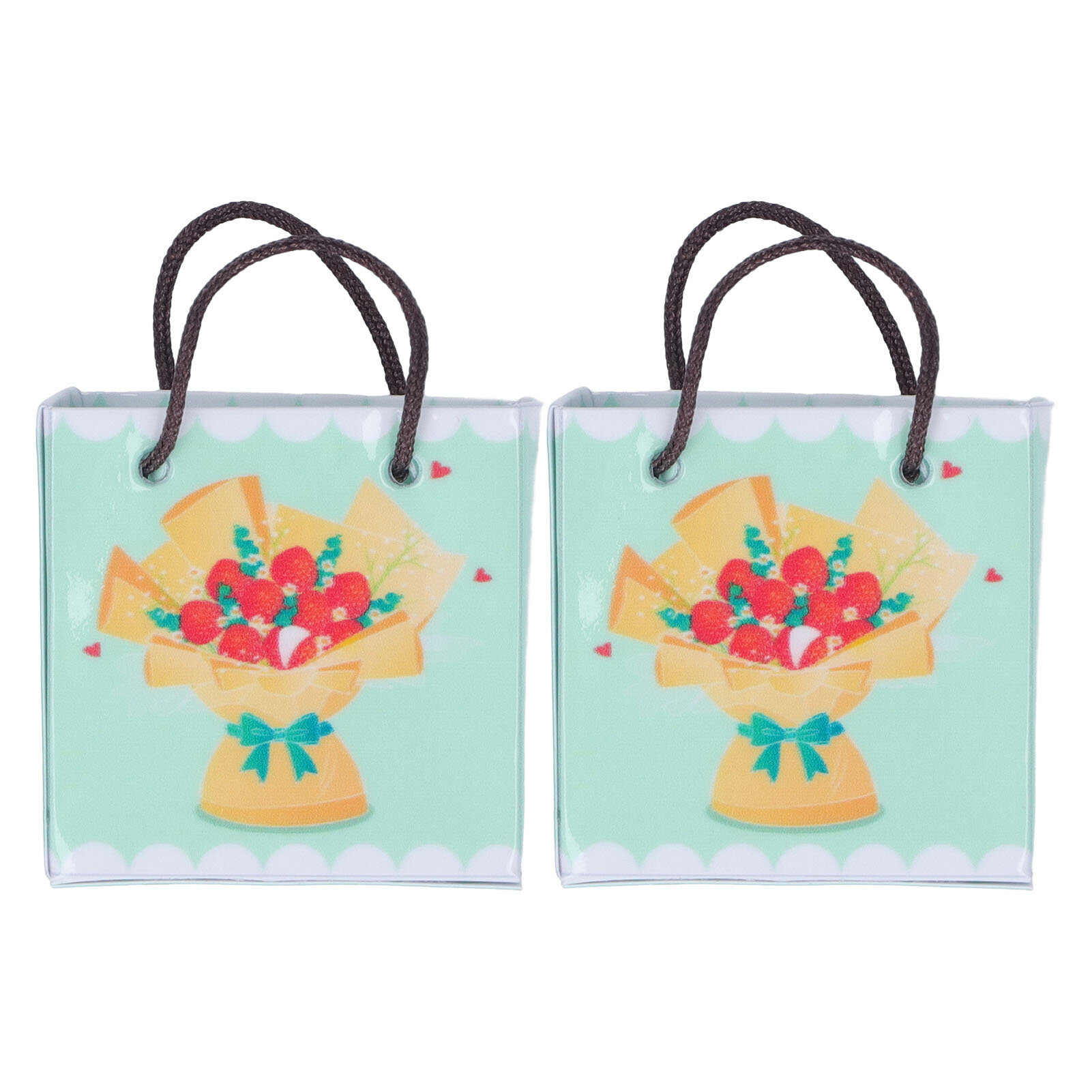 2pcs 1:12 Кукольные бумажные пакеты моделирование инновационные кукольные бумажные сумки для покупок для коллекции кукол g