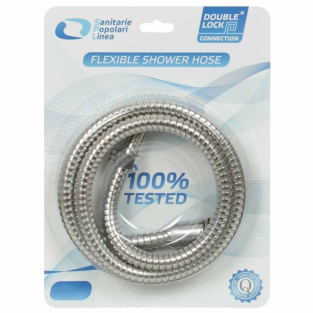 Шланг для душа ProFactor сталь, ИМП-ИМП, 2 м, двойной замок