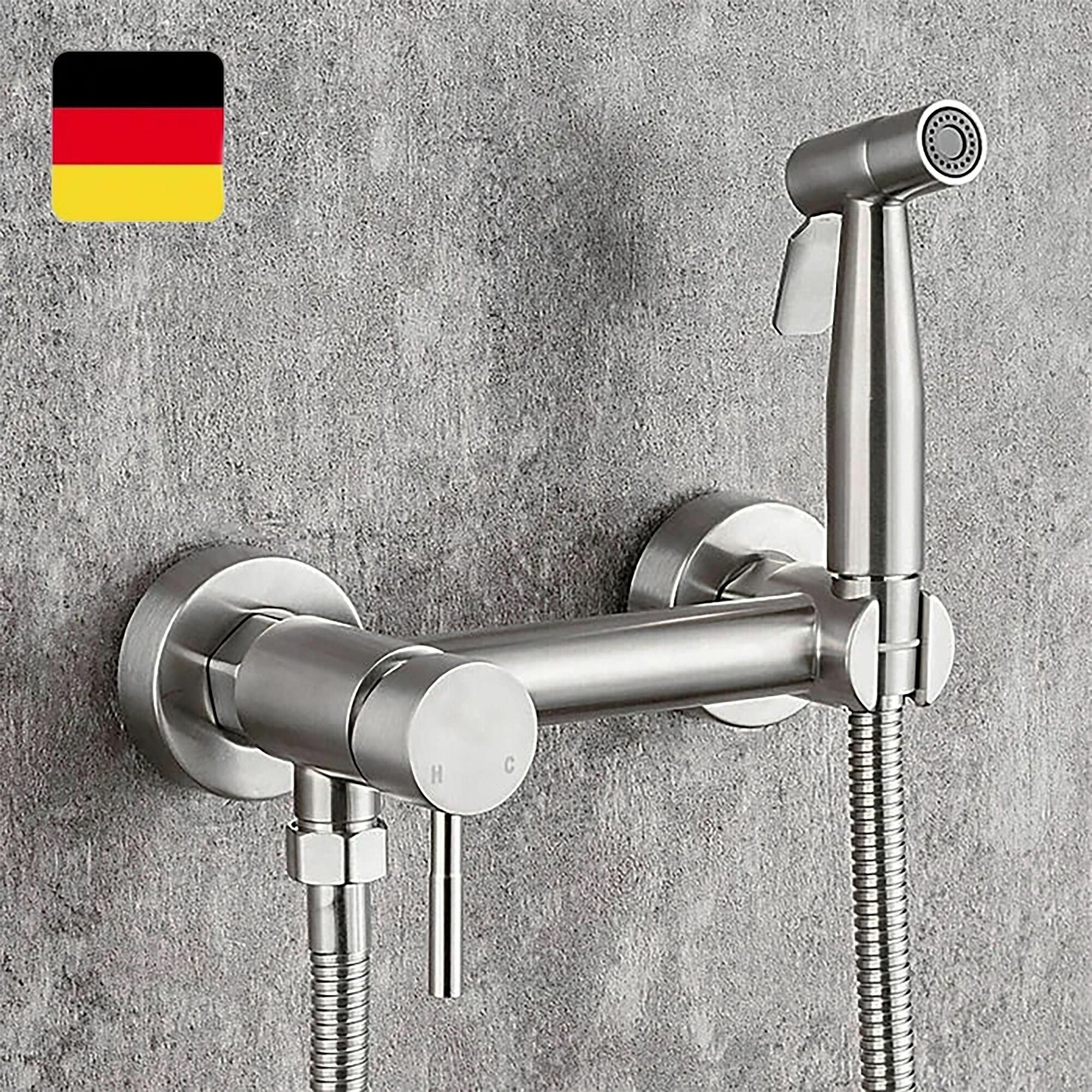 Смеситель для биде с гигиеническим душем из нержавеющей стали 304 бесшумный аэратор и керамический картридж